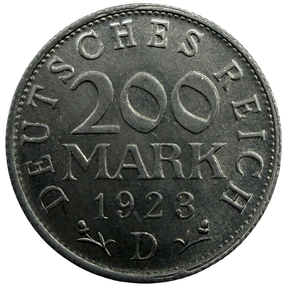 Германия, Веймарская республика 200 марок 1923 г. (D)