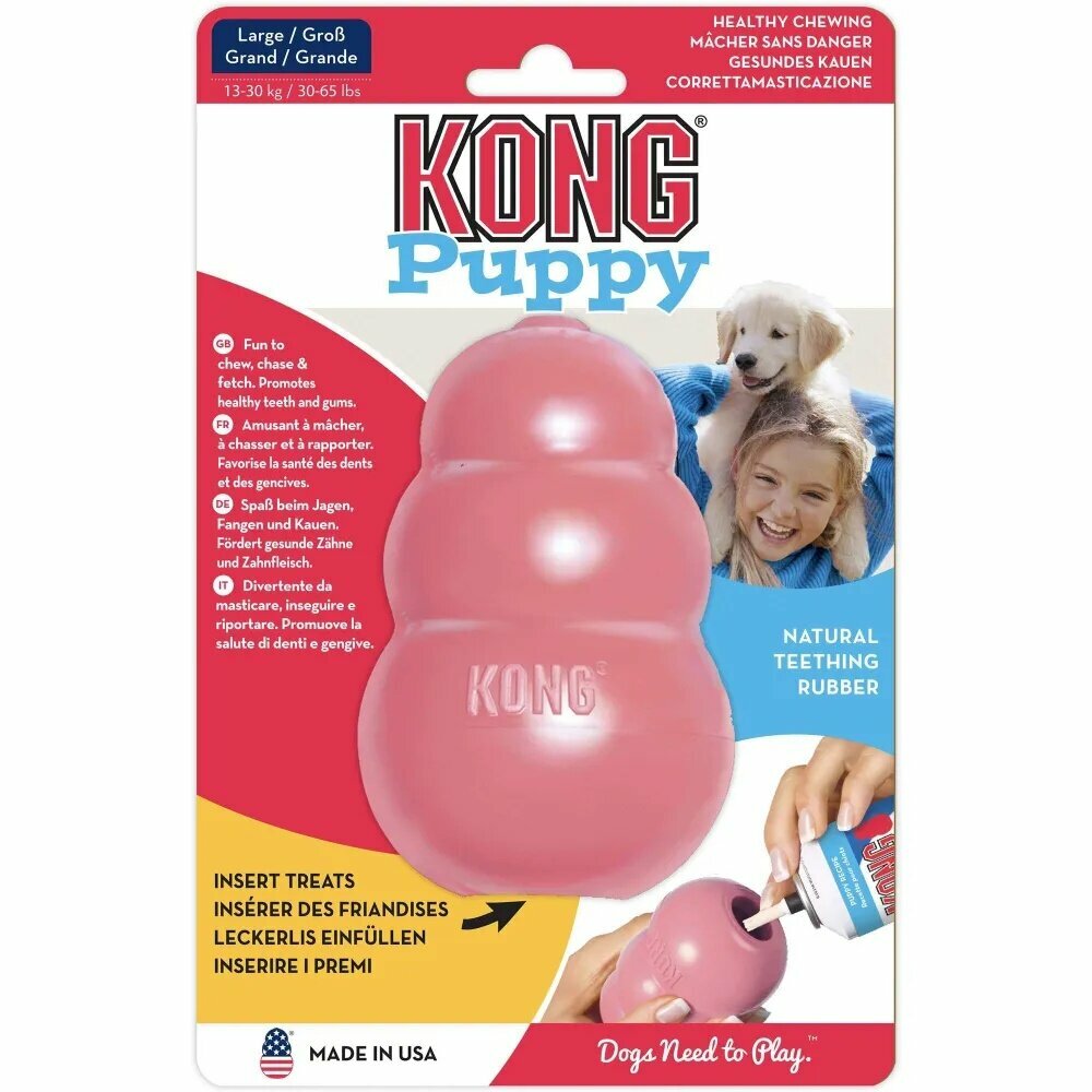 Игрушка для собак KONG "Щенок" розового цвета Подходит для очень маленьких собак
