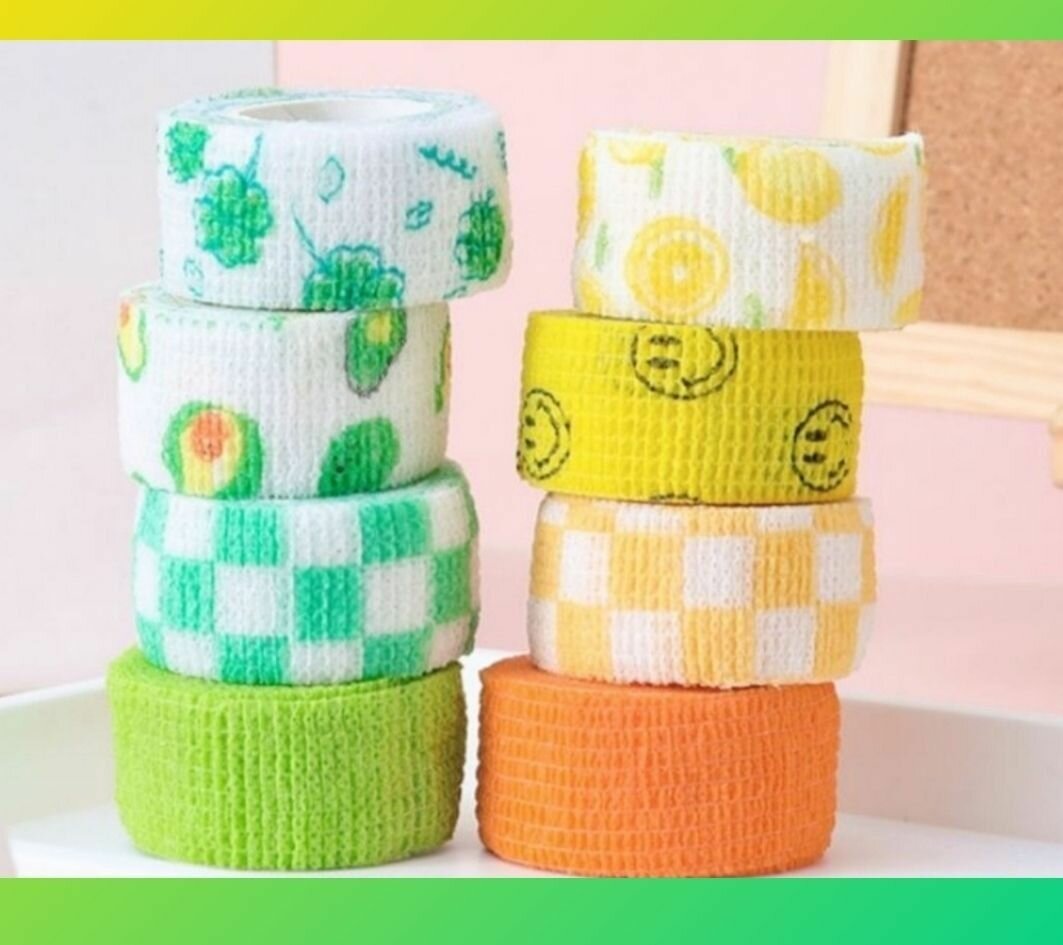 Бинт. Набор. Самофиксирующийся, цветной