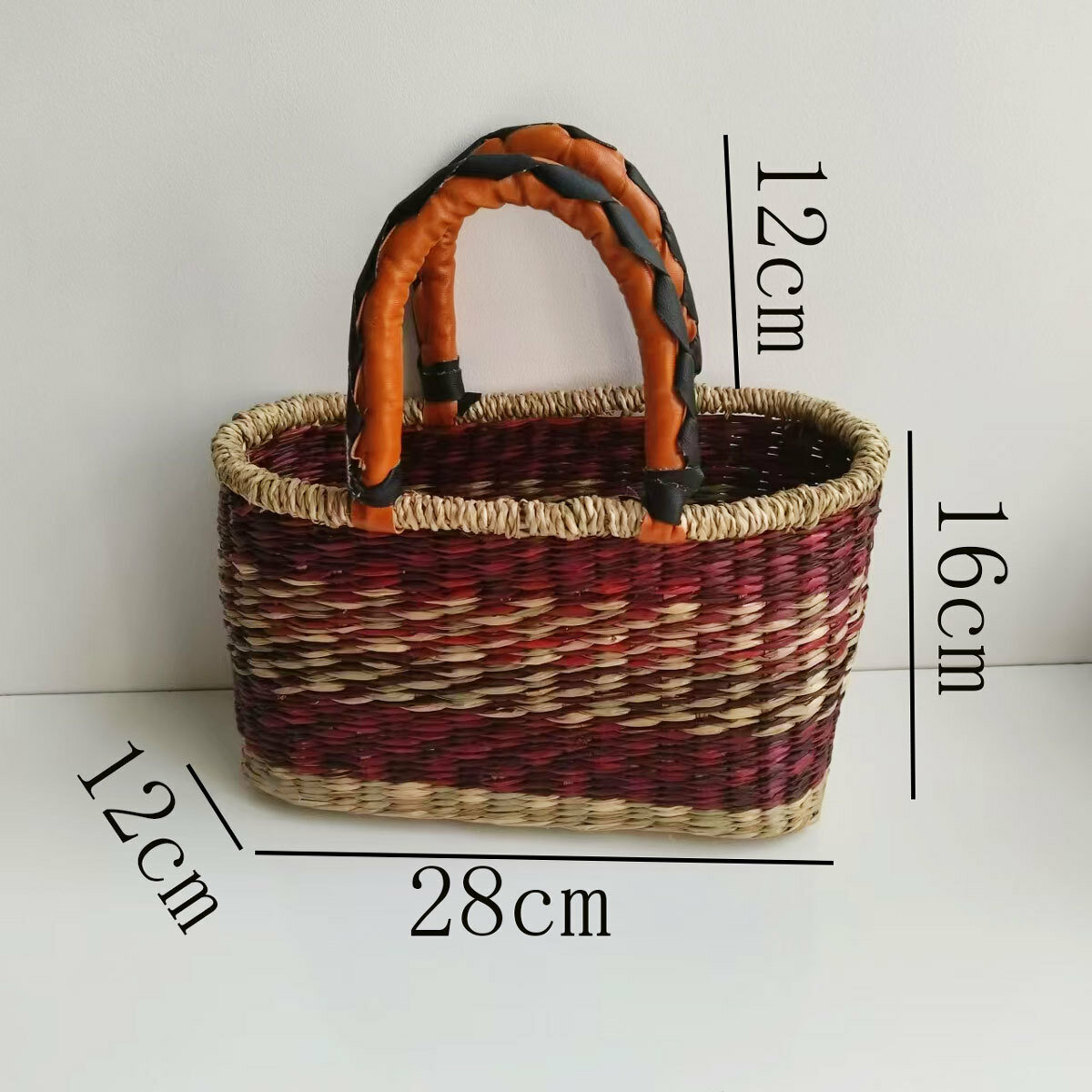 Вьетнамская ручная работа, коробка для ключей из морской травы и ротанга, коробка для закусок, корзина для пикника, модная корзина для овощей и фруктов