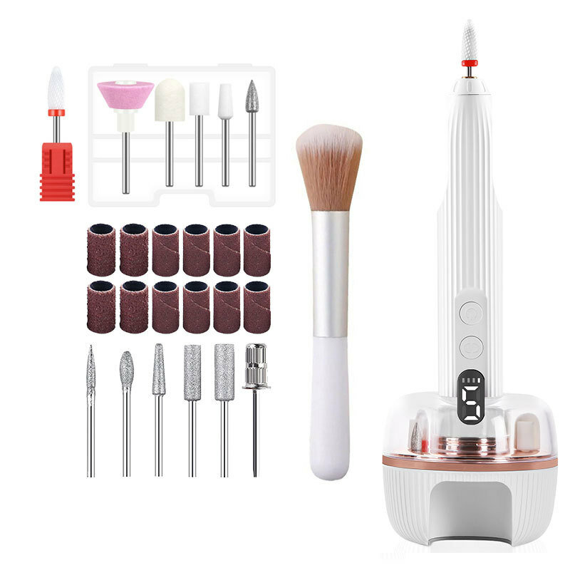 Новый аппарат для полировки ногтей с полой чашей, многофункциональная лампа для сушки, высокоскоростной инструмент для удаления омертвевшей кожи, маникюрный инструмент, электрическая шлифовальная машинка для ногтей.