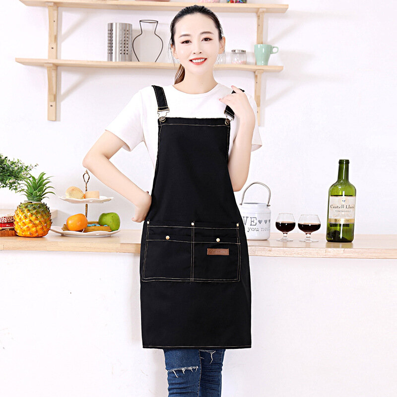 Оптовый водонепроницаемый фартук из брезента, фартук для кухни и приготовления пищи, фартук для работы в кухне