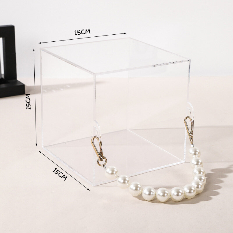 Высокопрозрачная акриловая ручная цветочная коробка, квадратная упаковка для свежих цветов, букет, цветочная композиция, флористическое искусство, ручная работа, корзина для цветов своими руками