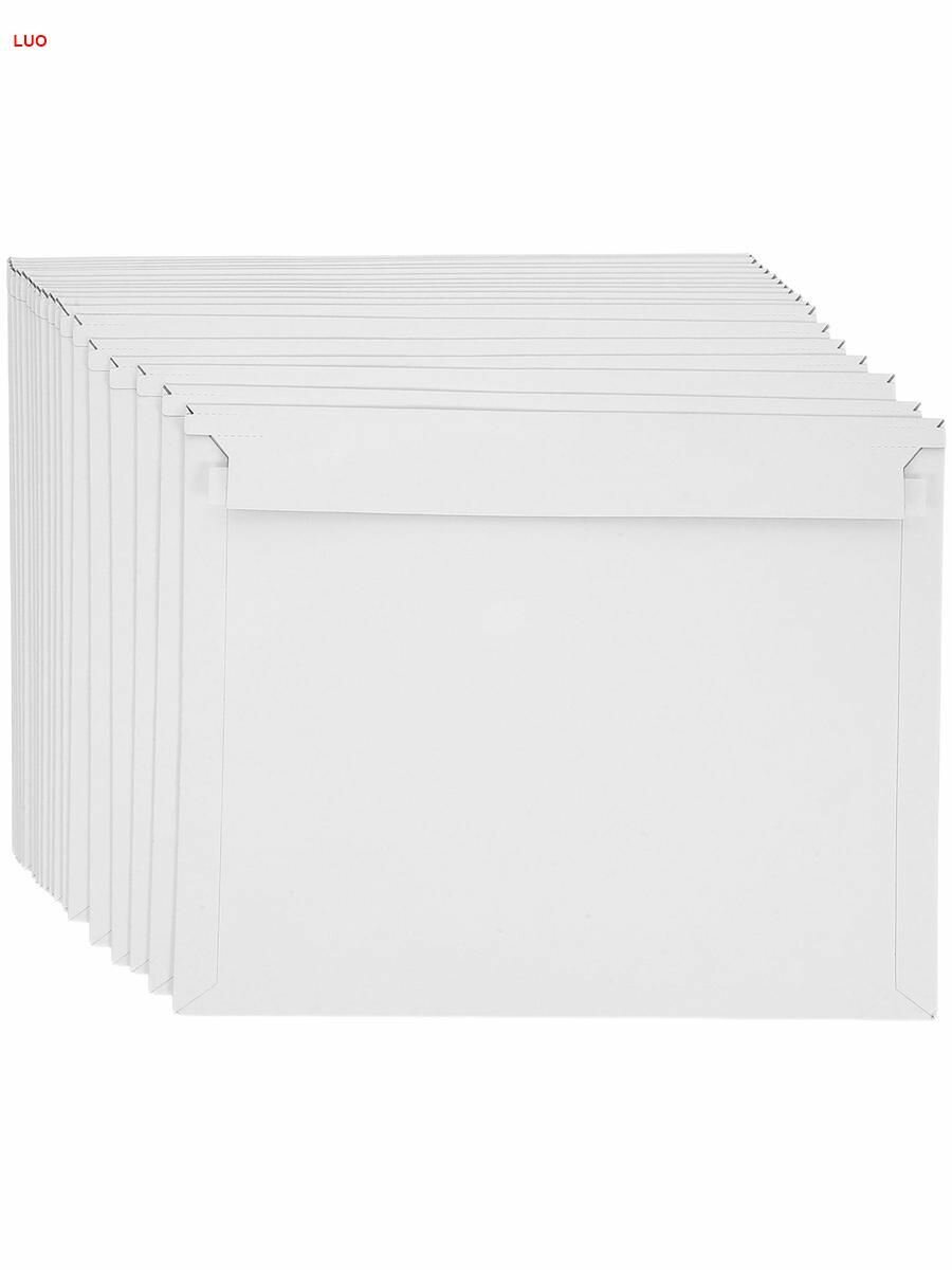 Почтовые Конверты Из Белого Картона, Прочные, Водонепроницаемые, Для Документов, 20 Штук