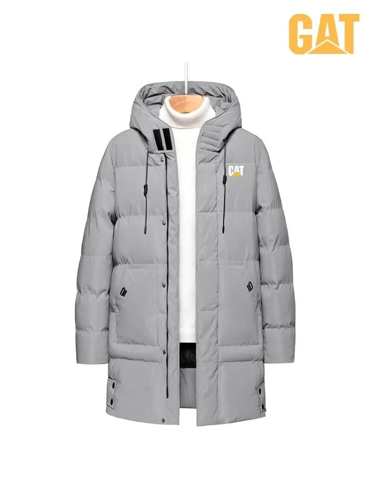 Пуховик Caterpillar Мужская удлиненная утепленная куртка большого размера-усиленная защита от холода для горных походов