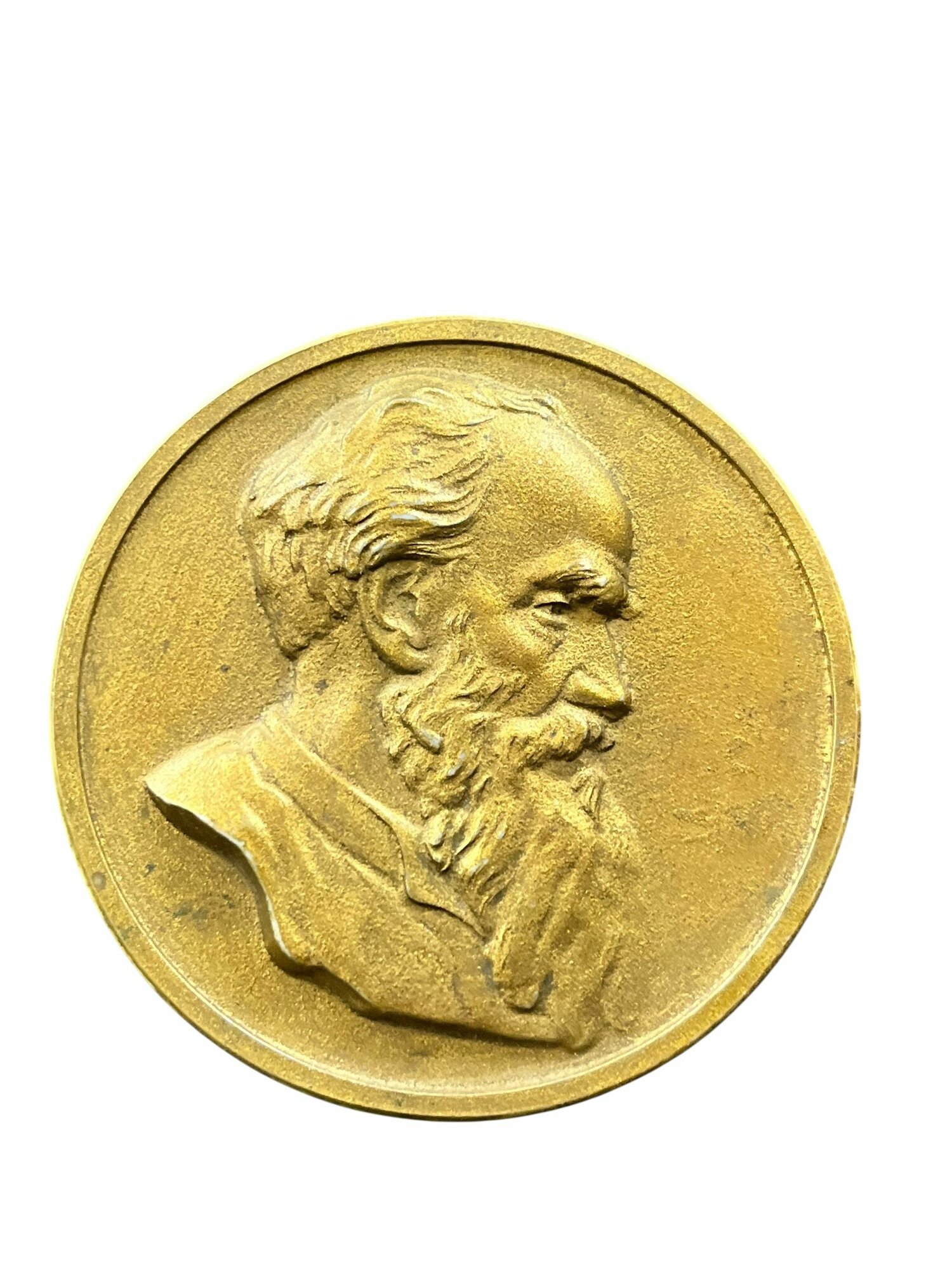 Советское настольное панно, плакетка, Лев Толстой, сделано в СССР