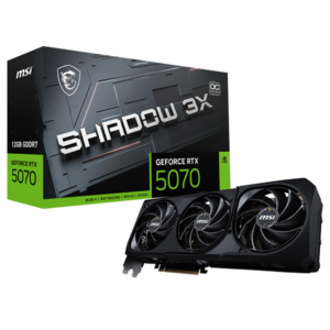 Видеокарта MSI Видеокарта MSI RTX5070 SHADOW 3X OC 12GB GDDR7 192bit 3xDP HDMI 3FAN RTL