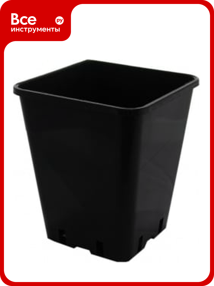 Горшок для рассады Ангора 5 л, 20x20x23 см, черный А5503чр