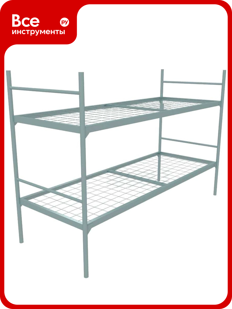 Кровать металлическая двухъярусная SAMGRUPP "хит" 1850x700, сетка 113x114, 1 перемычка КД-Э-УС1-Н 700х1850 (113х114)