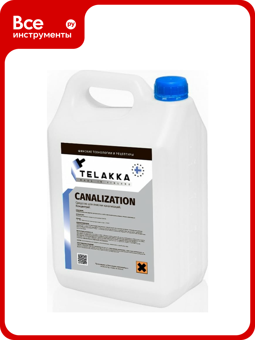 Средство для прочистки стоков, канализации Telakka CANALIZATION 10л 4631160697432