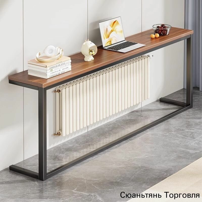 Узкий приставной столик 80x20x80 см — для использования над радиатором, за диваном, у кровати, в малой гостиной
