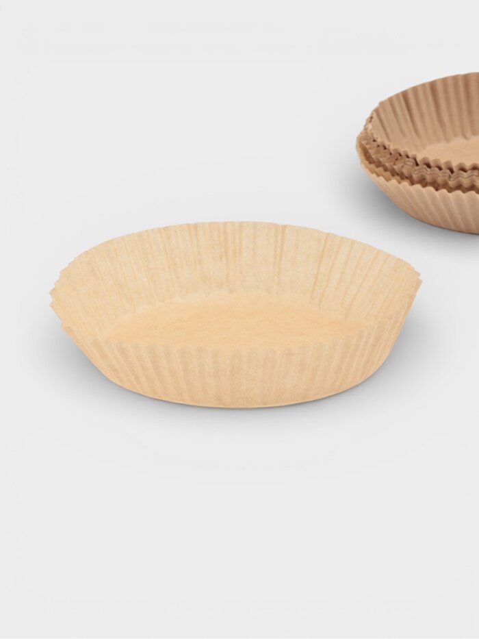 Форма для запекания и аэрогриля Доляна, набор 100 шт, пергамент, d=16 см, бежевая