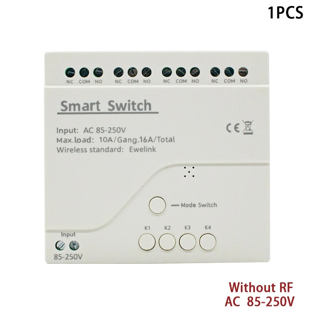 EWelink 1/2/4CH Wi-Fi релейный модуль для умного дома 4CH AC 85-250V