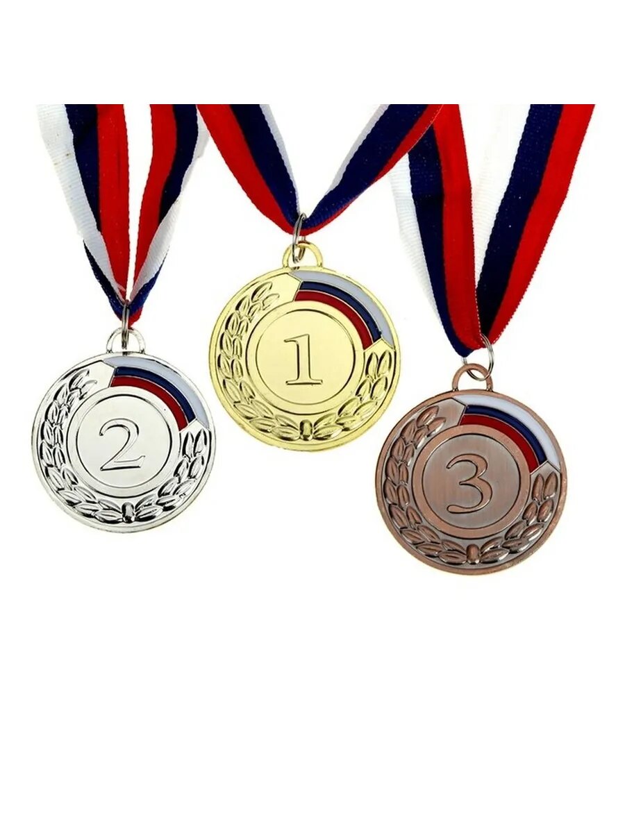 Серебряная медаль за второе место с лентой