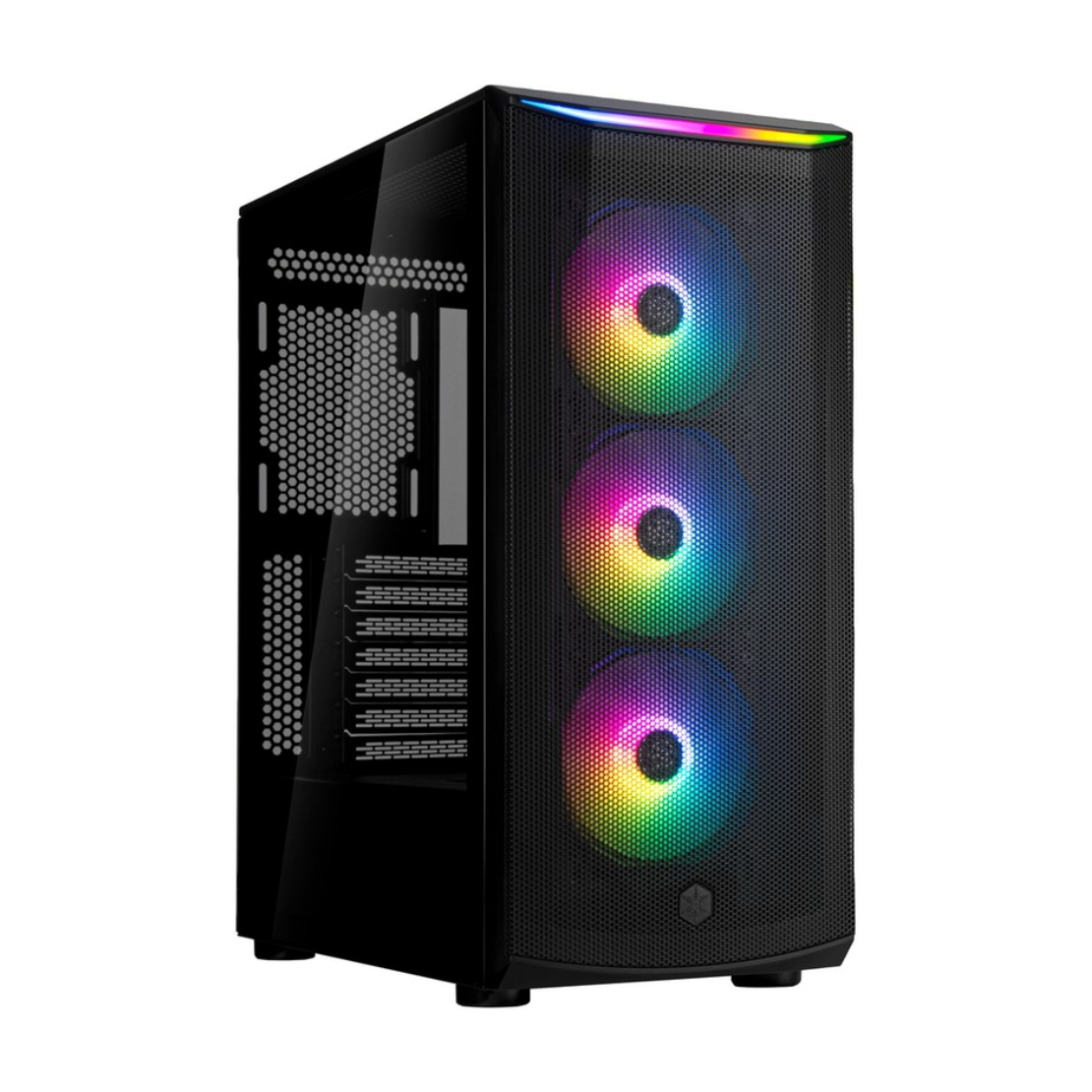 Корпус SilverStone G41FA512ZBG0020, ARGB, High airflow, Midi-Tower, ATX / Micro-ATX / Mini-ITX, черный