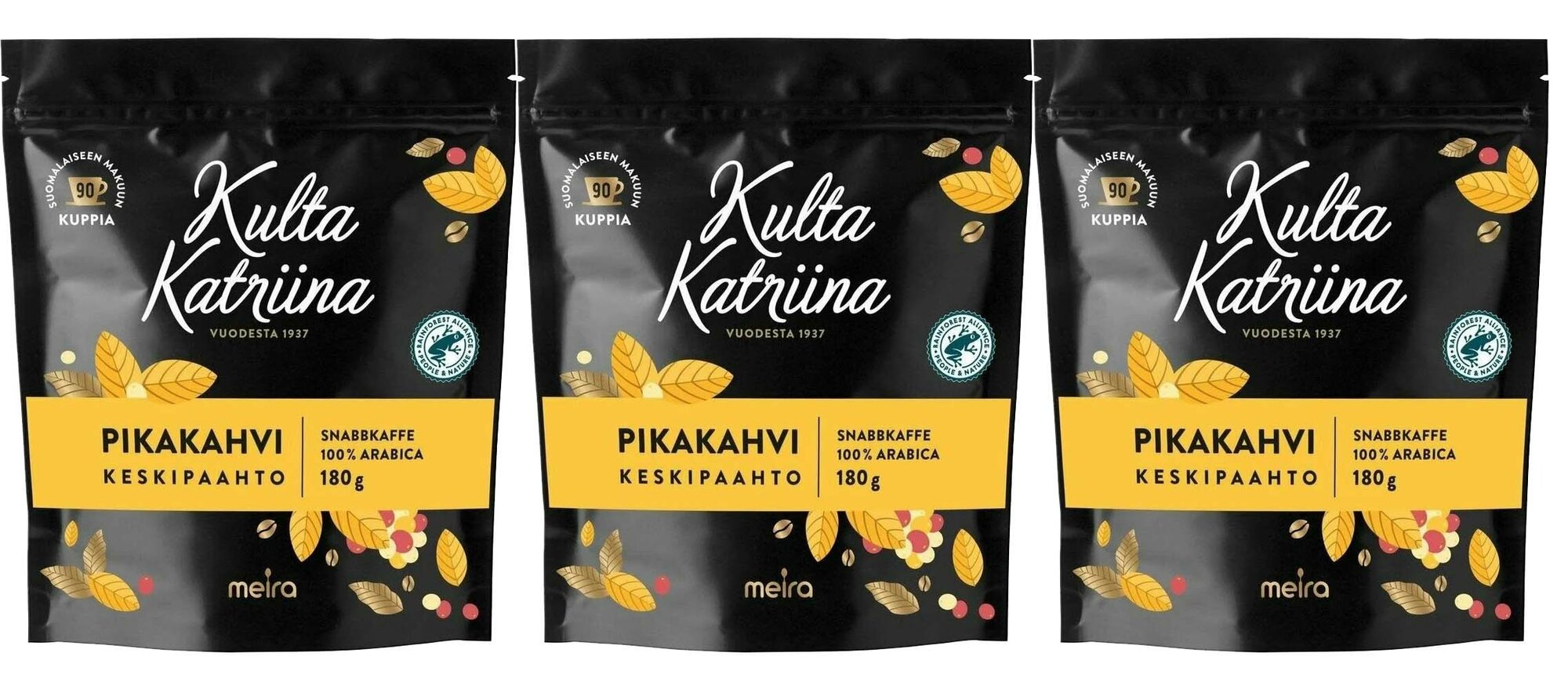 Кофе растворимый Kulta Katriina Pikakahvi (Финляндия) 180 гр. х 3 шт.