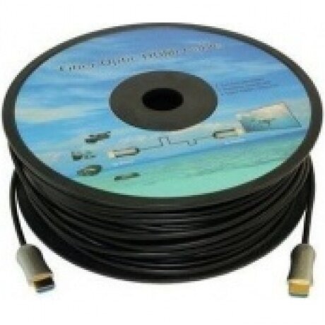 Кабель аудио-видео Fiber Optic HDMI (m)/HDMI (m) 35м. Позолоченные контакты черный