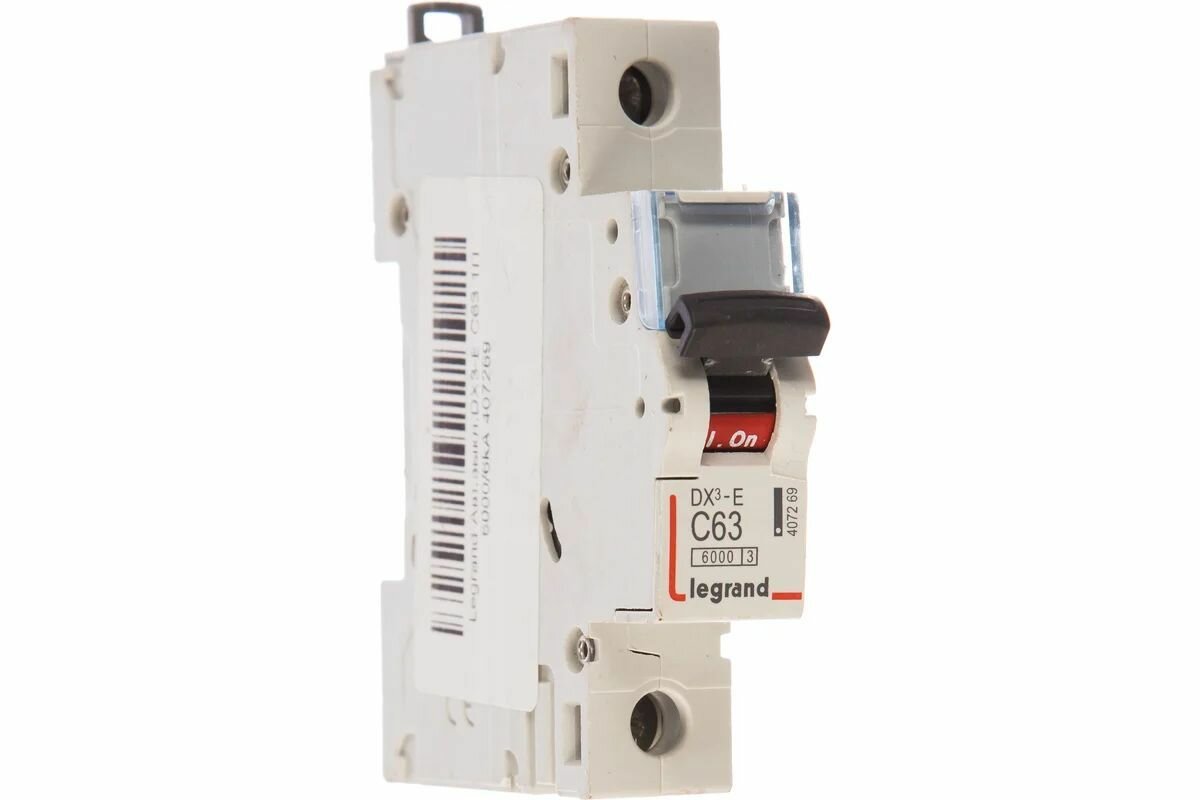 Автоматический выключатель Legrand DX3-E, 1 полюс, 63А, C, тип расцепления, 230В