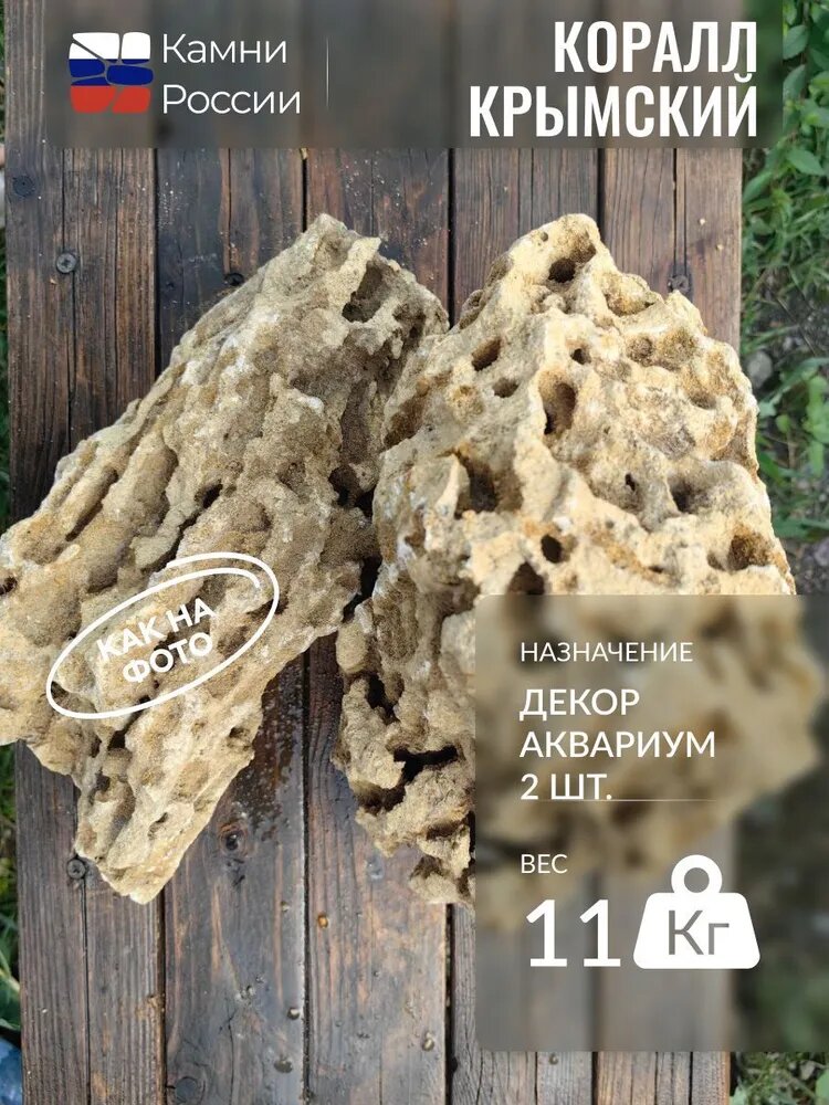 Декор для аквариума, камни, Коралл Крымский, 2 шт,11кг.