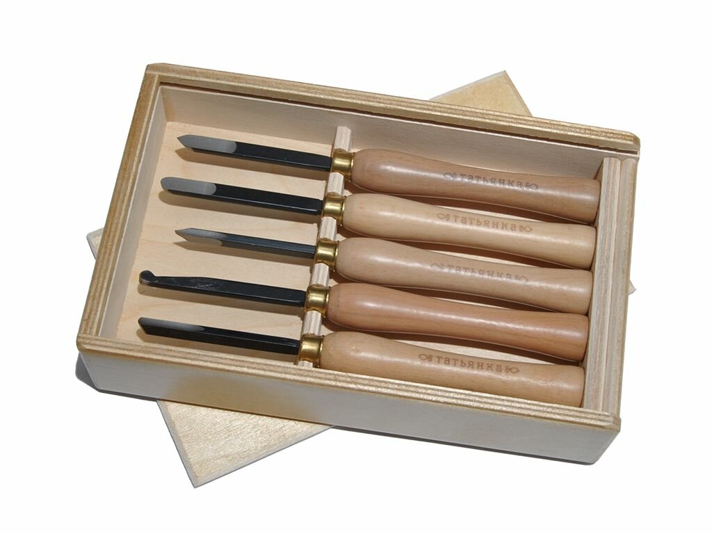 Токарные мини резцы в наборе 5 шт. сталь у12а. Татьянка