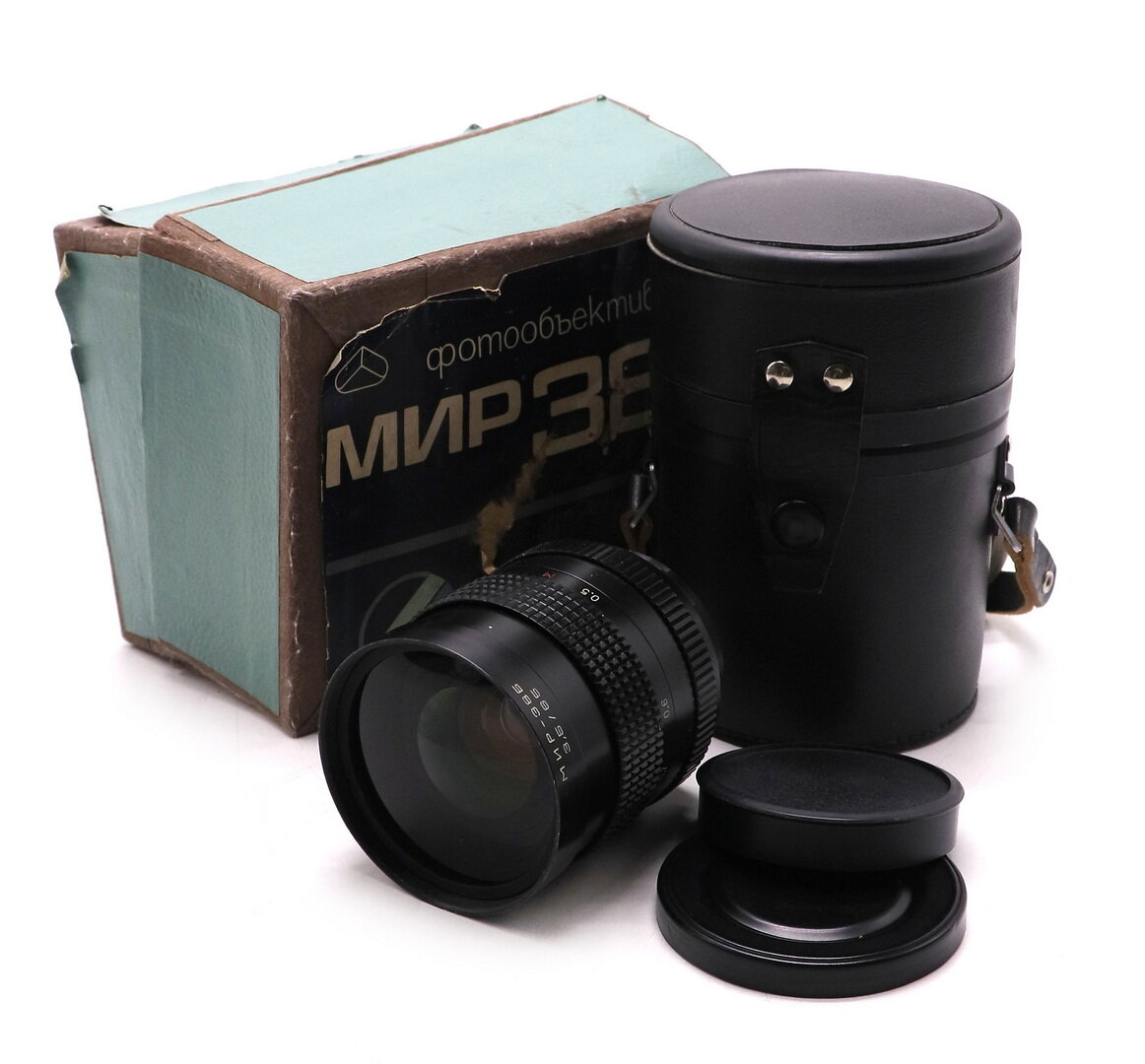 Объектив Мир-38Б 3,5/65 в упаковке (СССР, 1990)