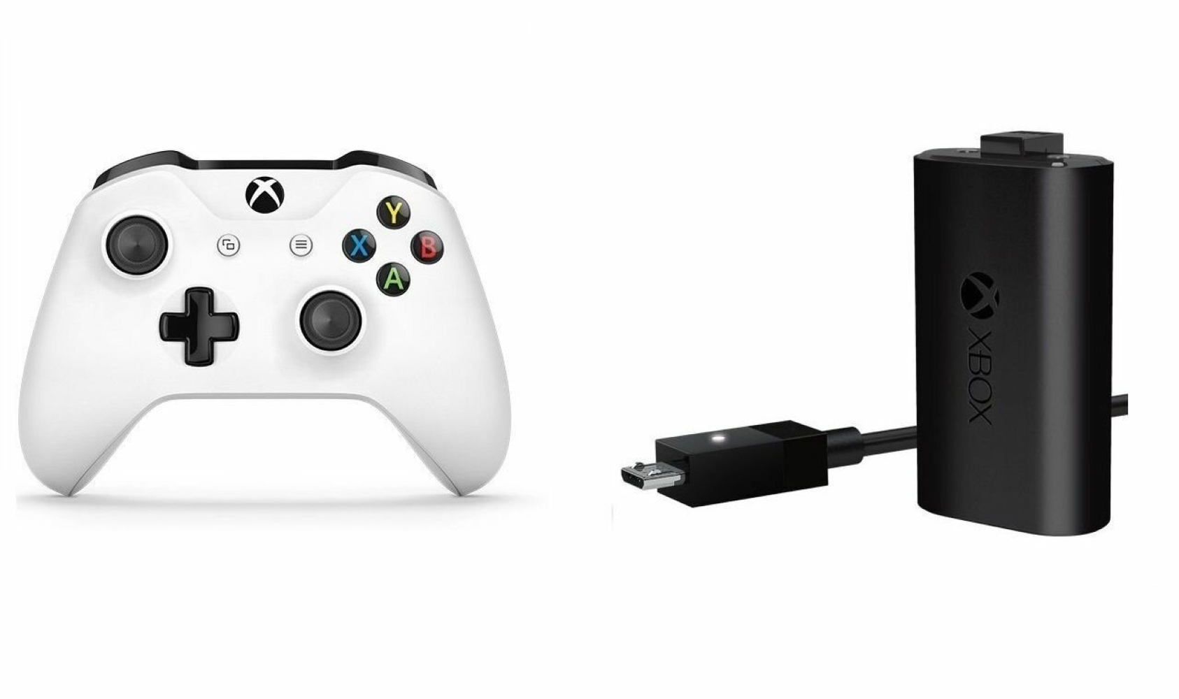 Геймпад Microsoft для Xbox One / Series S X белый + оригинальный аккумулятор