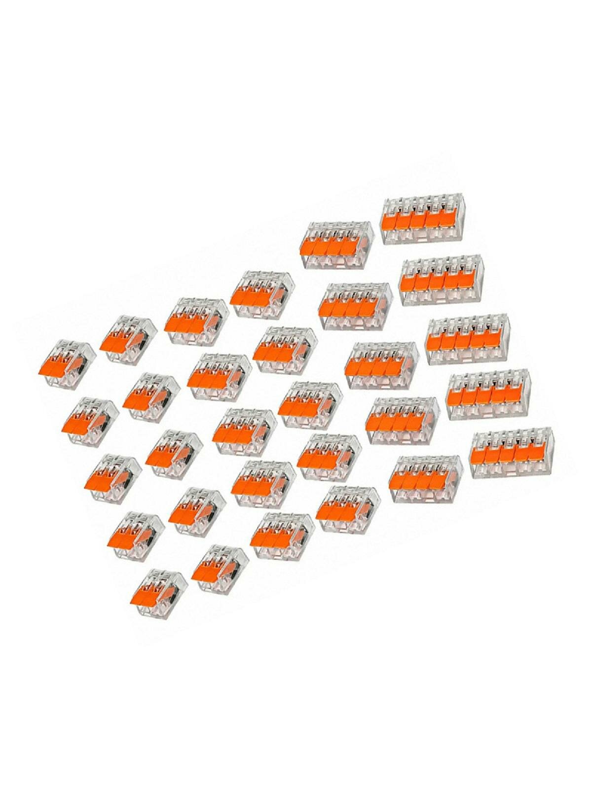 30 шт, быстроразъемные колодки для электриков с мягким и жестким проводом