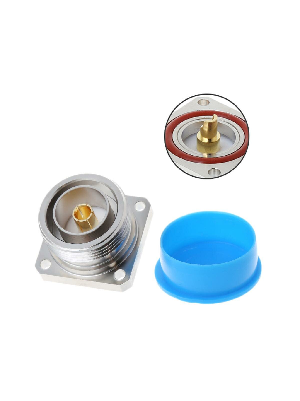 Внутреннее сиденье 7/16 DIN с фиксированным фланцем на четыре отверстия L29-KF