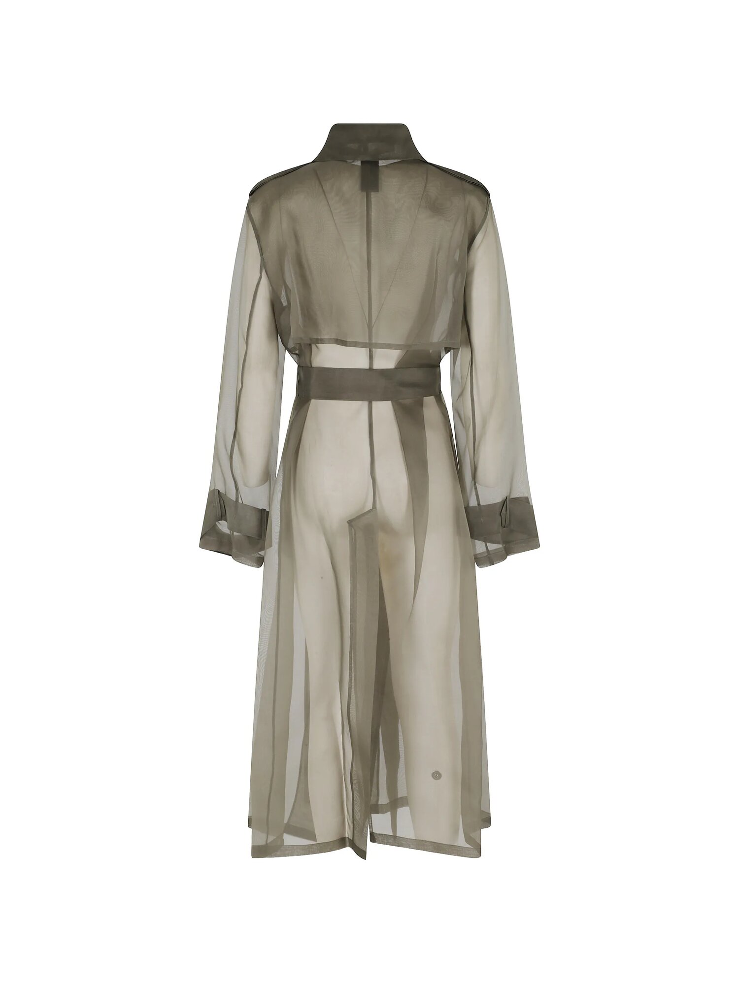Пальто FEDERICA BASSI Sheer trench coat, размер 38, green — фото 1