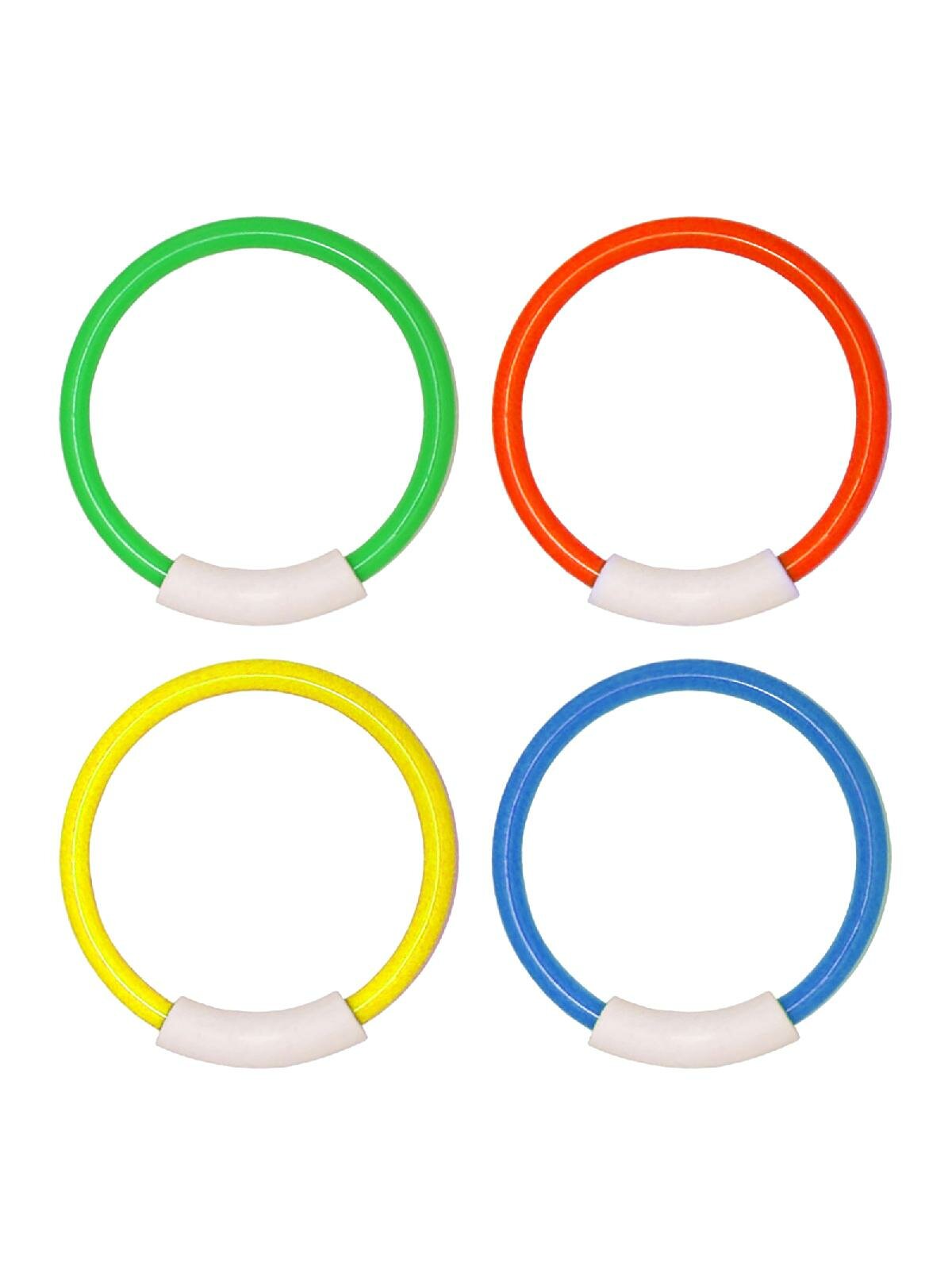 Набор колец для подводного плавания с 4 игрушками для летнего бассейна