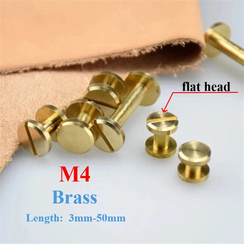 Латунные винты для книги 8 мм/10 мм M4x8mm(head 8-10pcs