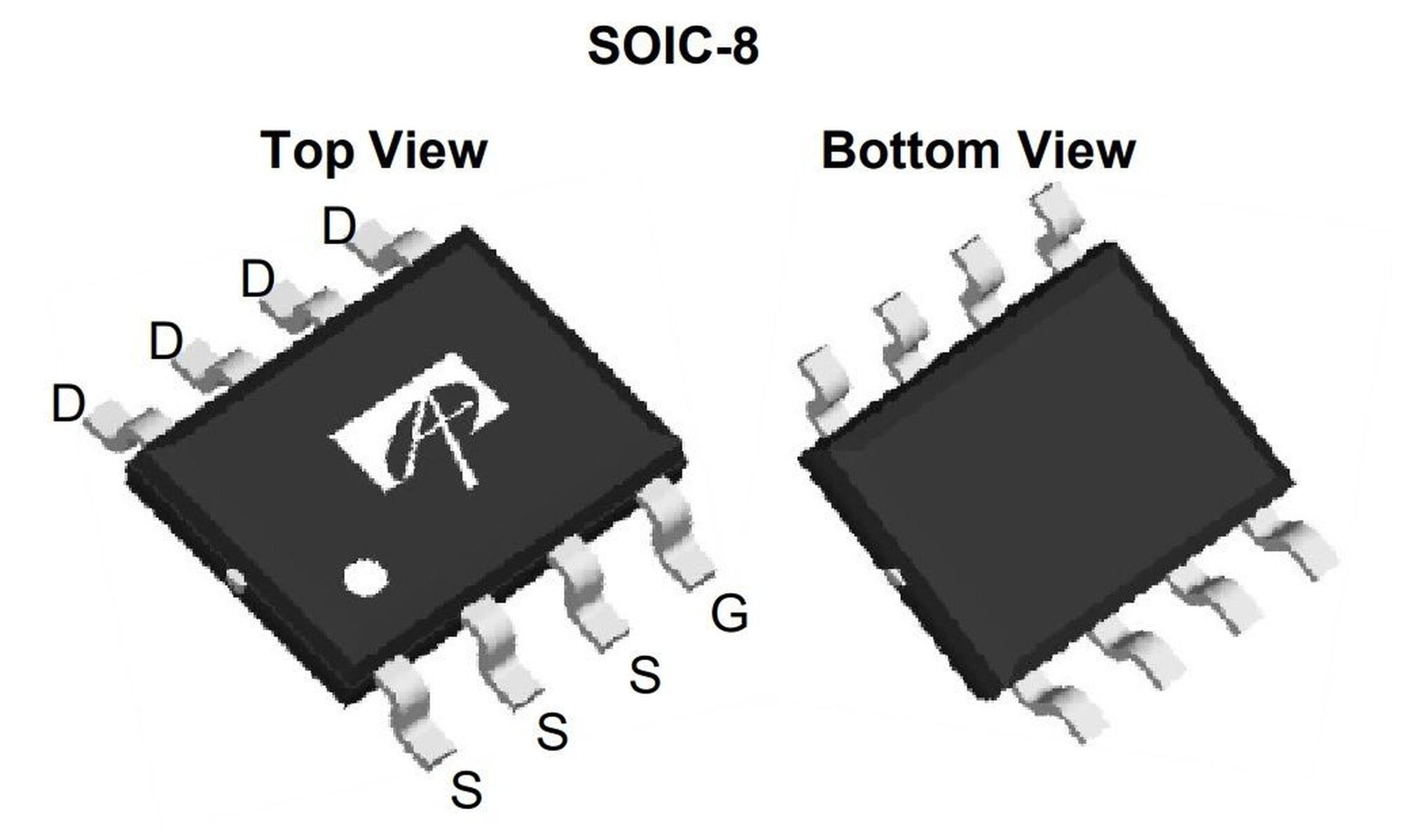 Микросхема AO4466 N-Channel MOSFET 30V 10A SO-8