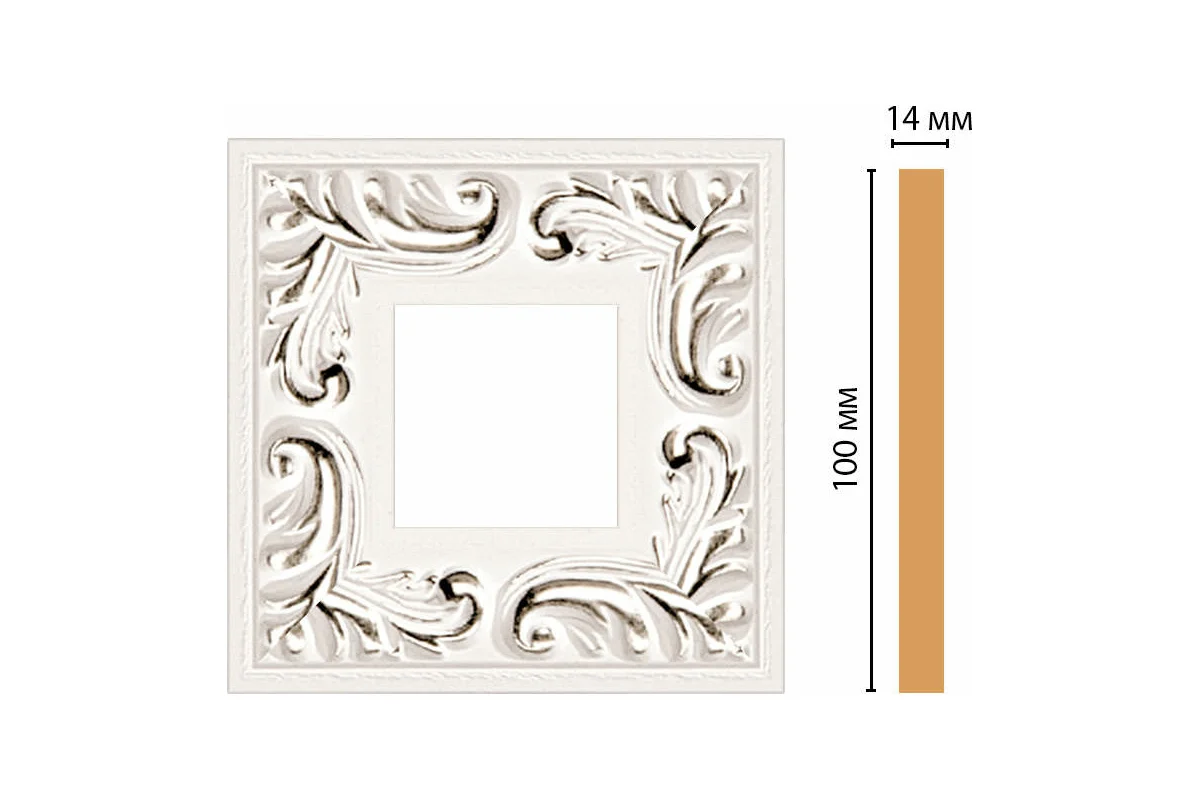 Вставка Цветная Decomaster 157-2-60 В100хШ100хД14 мм / Декомастер.