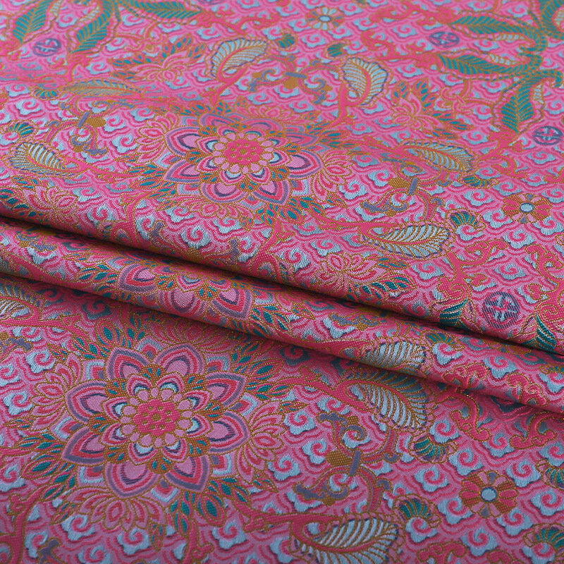 FS044 Cailin Bao Xianghua Имитация Сунь Брокат Жаккард Сатиновая Ткань Новый Китайский Стиль Верхняя Брокатная Ткань для Одежды