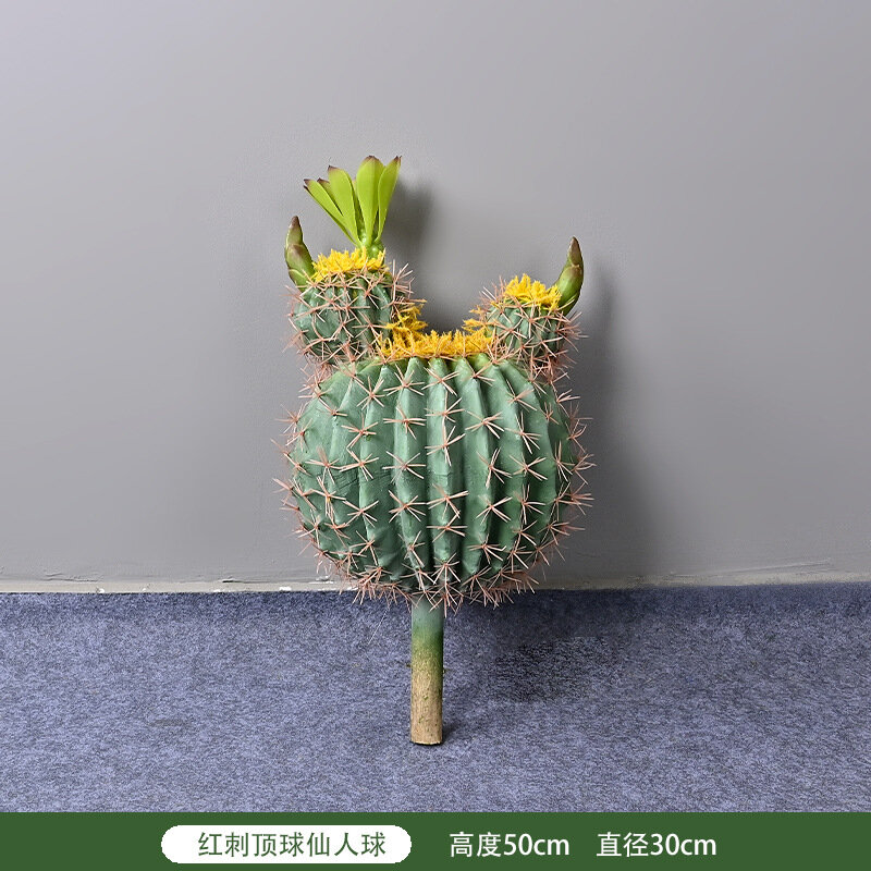 Искусственный кактус в форме шара, фальшивое зеленое растение, декор для окна, мягкое украшение, пустынный ландшафт, сизаль, искусственный кактус драцена, дерево тысячелетия