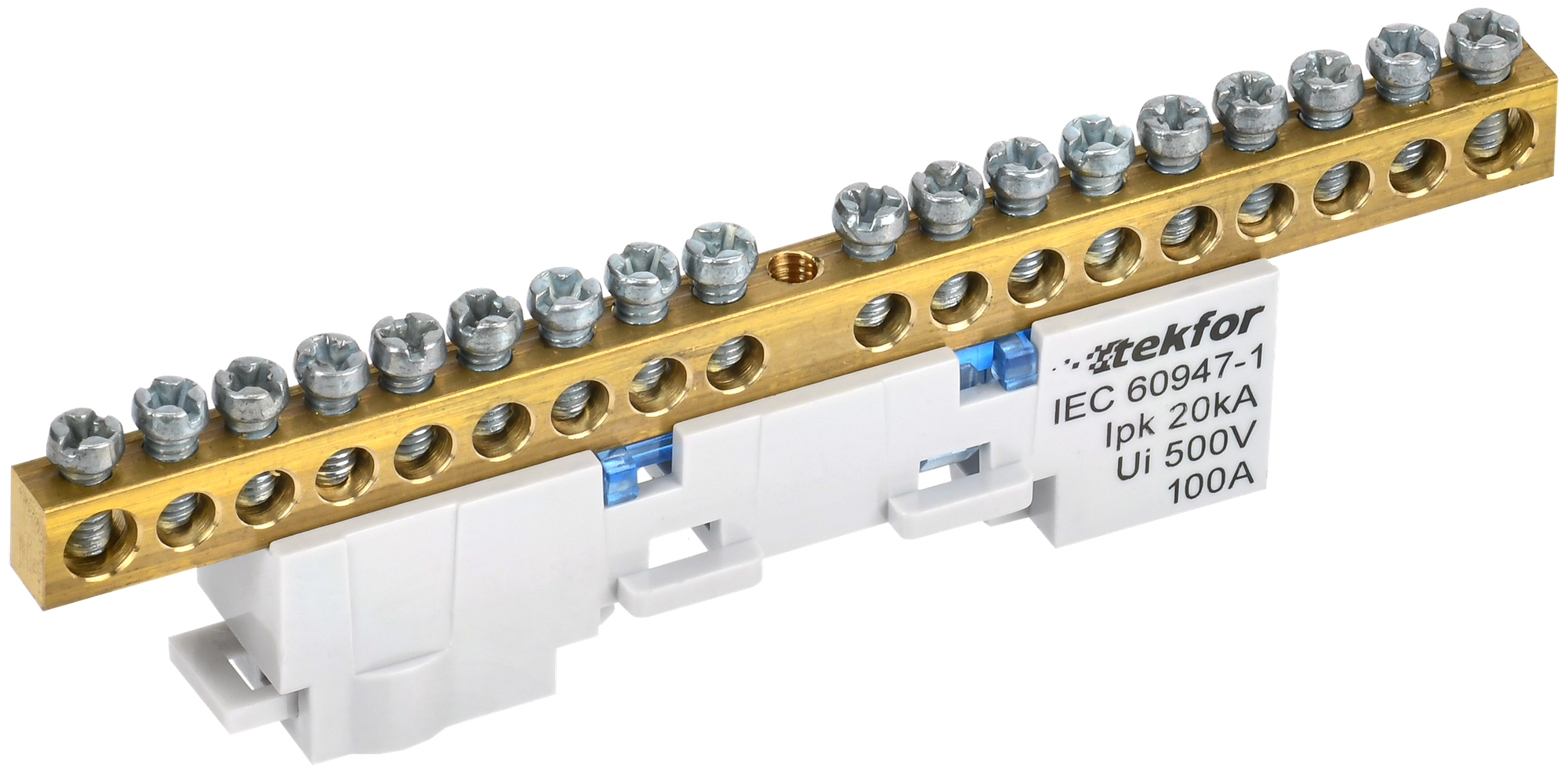 TEKFOR Шина N ноль неизолированная на универсальном держателе 6х9-18-С IEK IEK TF-NN10-18-DL-K07