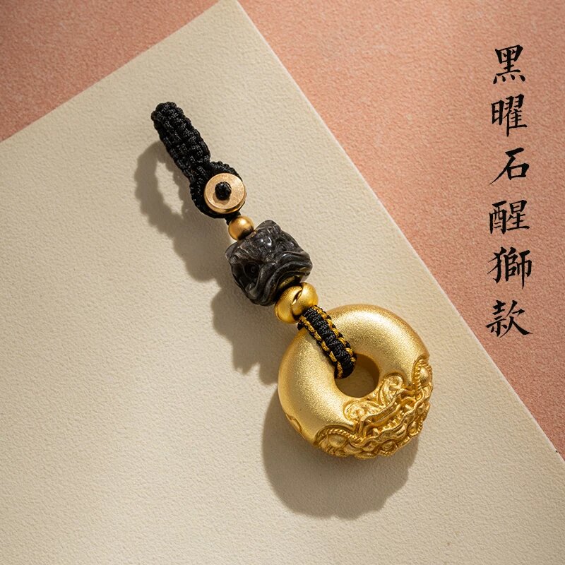 Оникс Лев Подвеска Бронзовый Брелок для Ключей Мужской Амулет Удача Благополучие