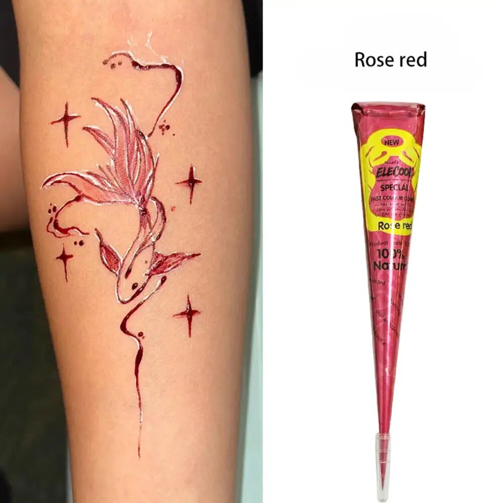 Тату-паста Индийская хна темно-красная C-Rose Red