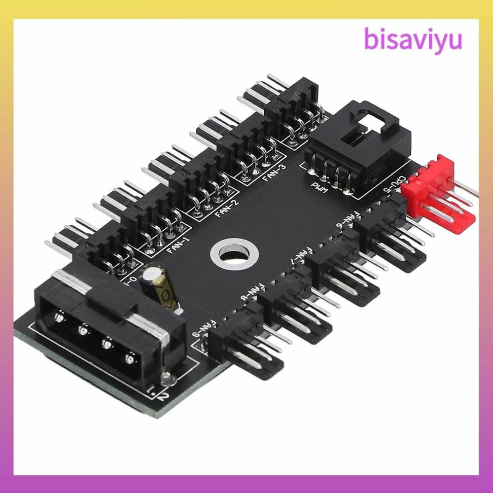 Хаб для вентиляторов корпуса, 10-канальный, контроллер скорости для ПК, для 12V 4Pin