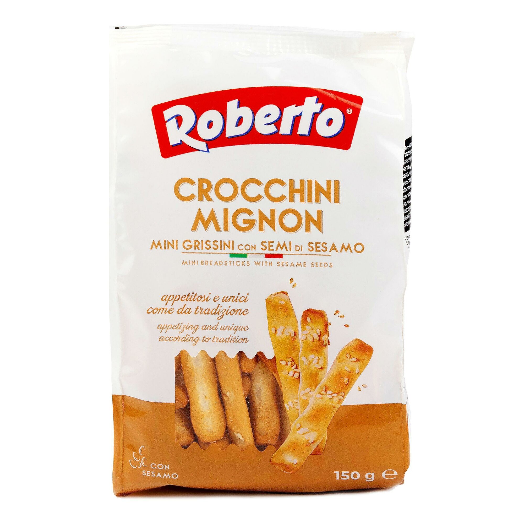 Хлебные палочки Roberto Grissini Crocchini mignon с кунжутом, 150 г
