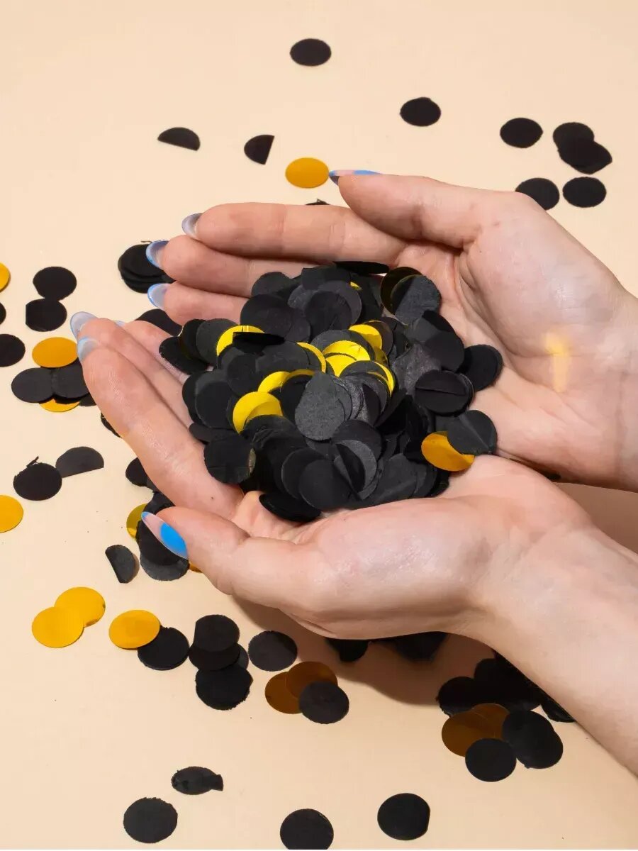 Конфетти для праздника и шаров Золото