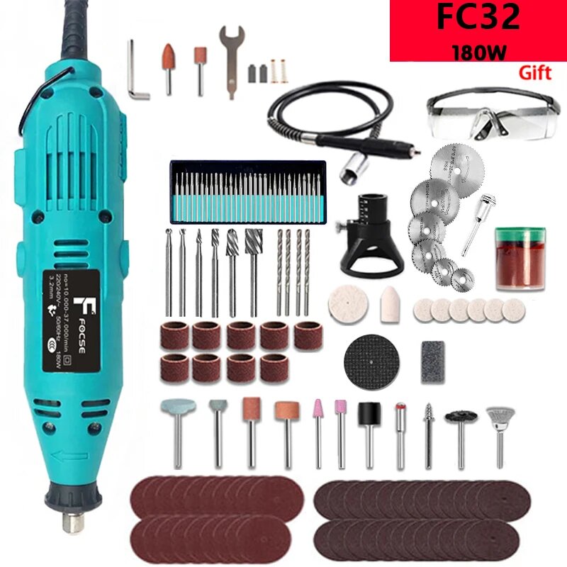 Электрическая Дрель Для Гравировки, Роторный Инструмент В Стиле Dremel, Мини-дрель С Регулируемой Скоростью, Различные Насадки