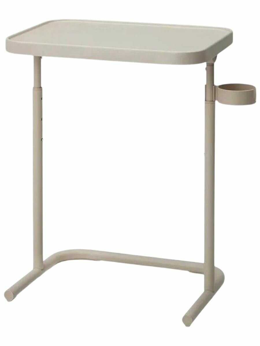 IKEA BJORKASEN приставной столик, складной, регулировка высоты, цвет белый