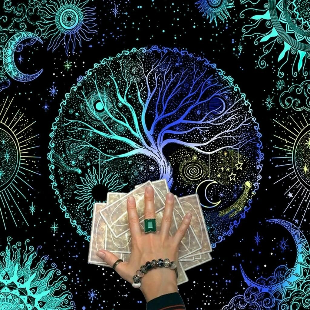 1 кусок скатерти Таро "Древо жизни"-TLB70, 50x50