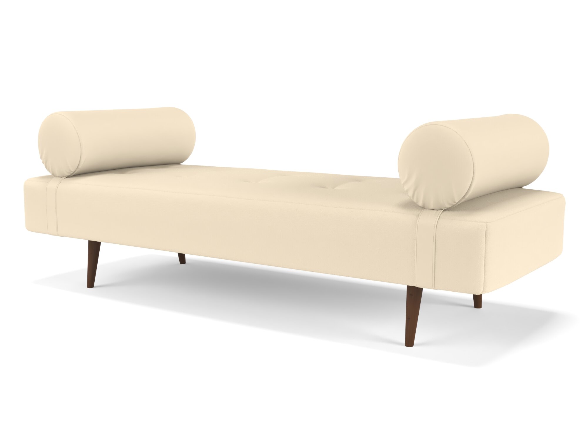 Кушетка диван Soft Element Бо дуо Ivory, массив дерева, велюр, современный стиль скандинавский лофт, в прихожую, садовая