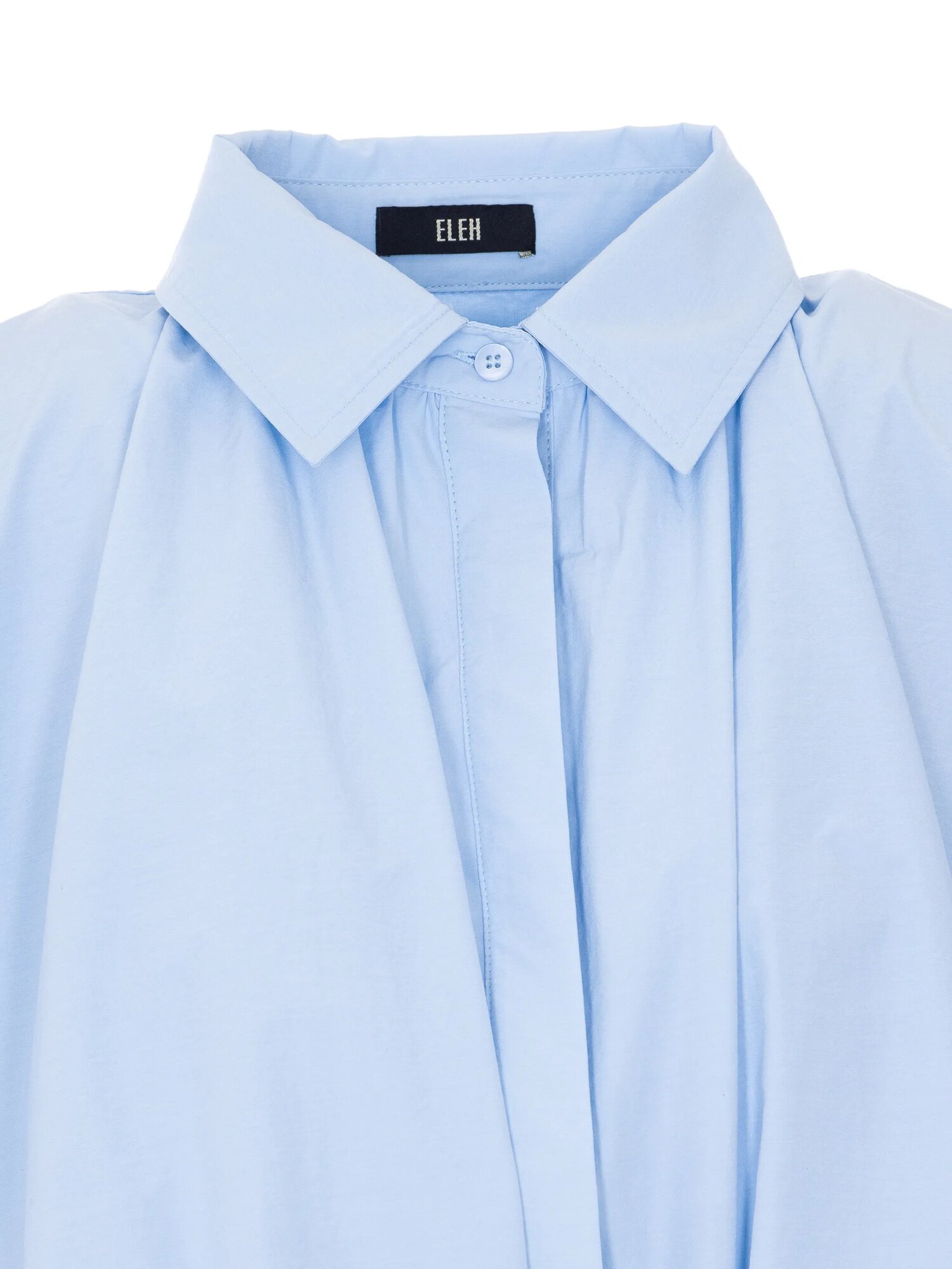 Рубашка ELEH Button balloon-effect shirt, размер 42, blue — фото 1