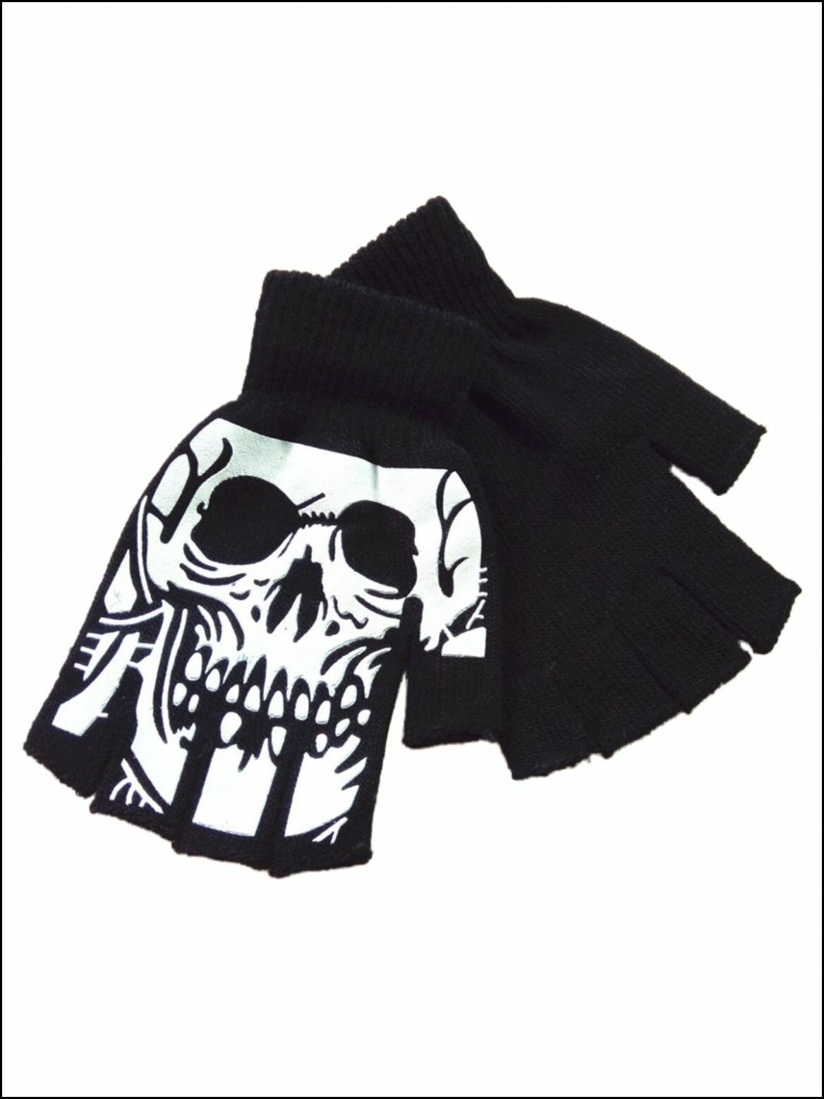 Митенки  для мужчин и женщин, размер OneSize, черный — фото 1