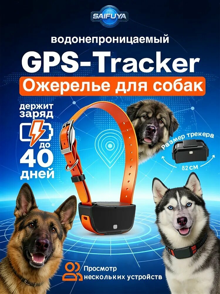 GPS Трекер Для Собак ошейник Отслеживание В Реальном Времени, Водонепроницаемый