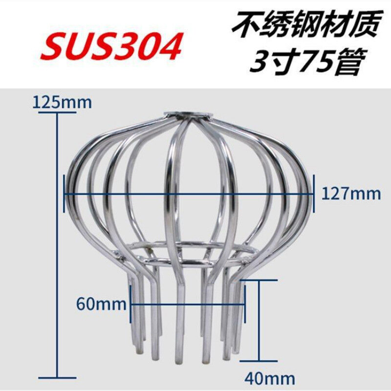 Напольный слив из нержавеющей стали для крыши с антиблокировочным фильтром для мусора, сепаратором отходов и крышкой для дождевой воды.