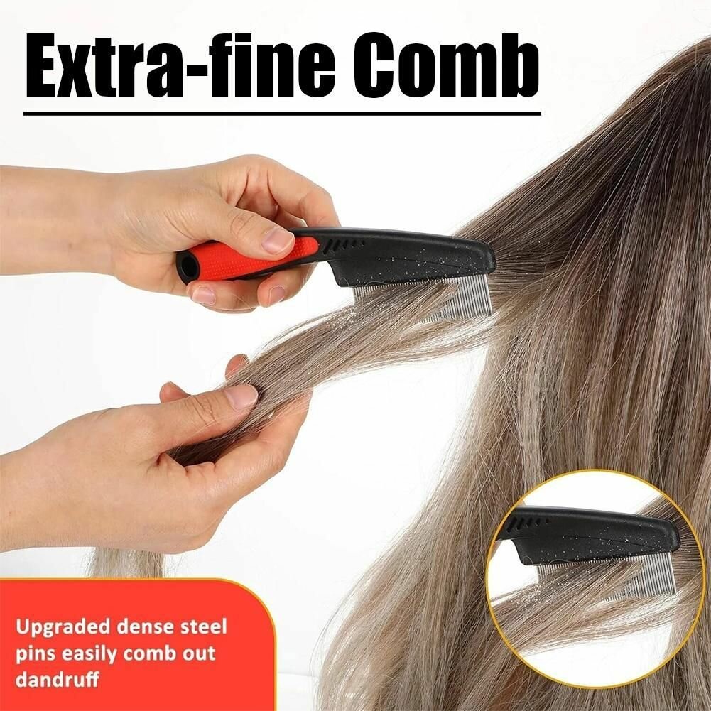 Расческа от вшей Нержавеющая сталь с мелкими зубьями